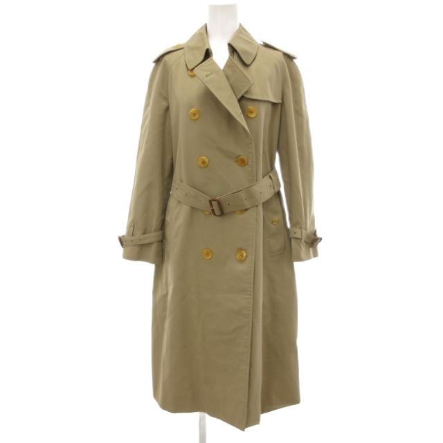 【中古】バーバリーズ Burberrys トレンチコート 裏地ノバチェック ベルト付き ベージュ系 /UO レディース