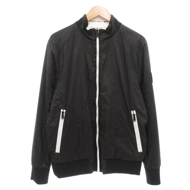 【中古】ヒューゴボス HUGO BOSS PORSCHE コラボ リバーシブル トラックジャケット M ジップアップ ロゴ 白