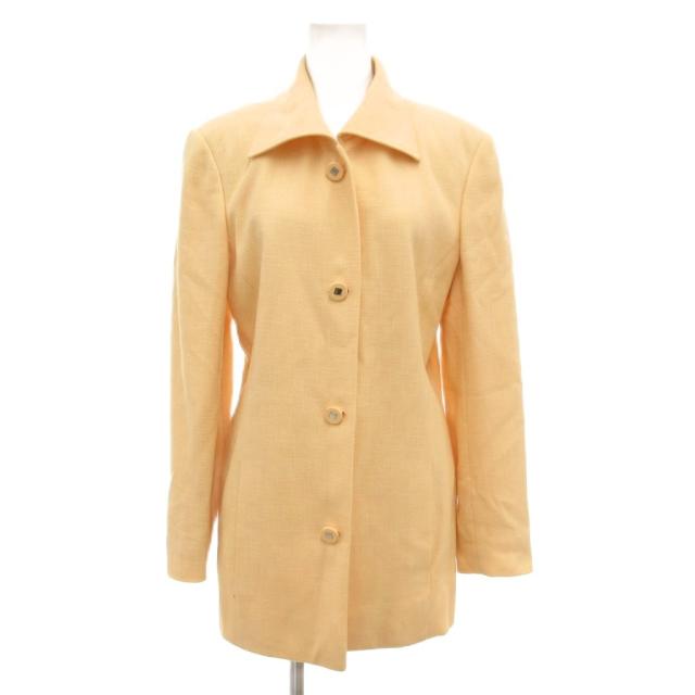 【中古】セリーヌ CELINE ジャケット 装飾ボタン 背抜き オレンジ系 /UO レディース