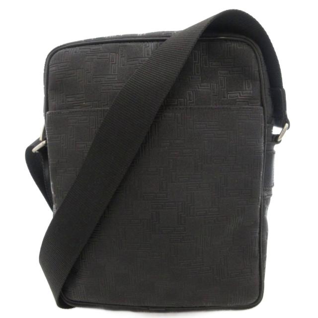 【中古】ダンヒル dunhill ディーエイト D8 ショルダーバッグ 斜め掛け クロスボディ PVC スクエア 総柄 黒