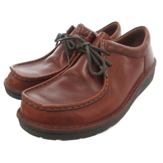 【中古】クラークス clarks active AIR サルタンサン ワラビーシューズ 革靴 8.5 26.5cm レザー 茶 ブラウン /AE