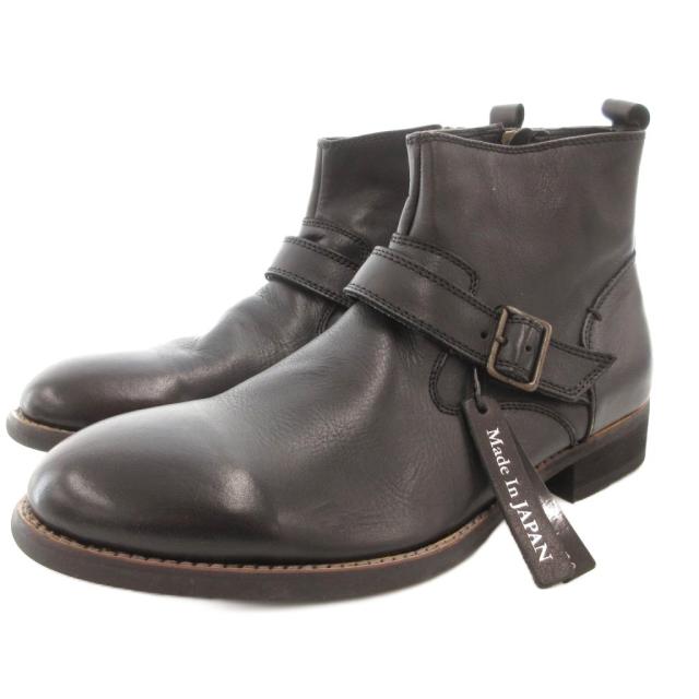 【中古】未使用品 ヒロミチナカノ hiromichi nakano タグ付き エンジニアブーツ ショート 26.5cm サイドジップ