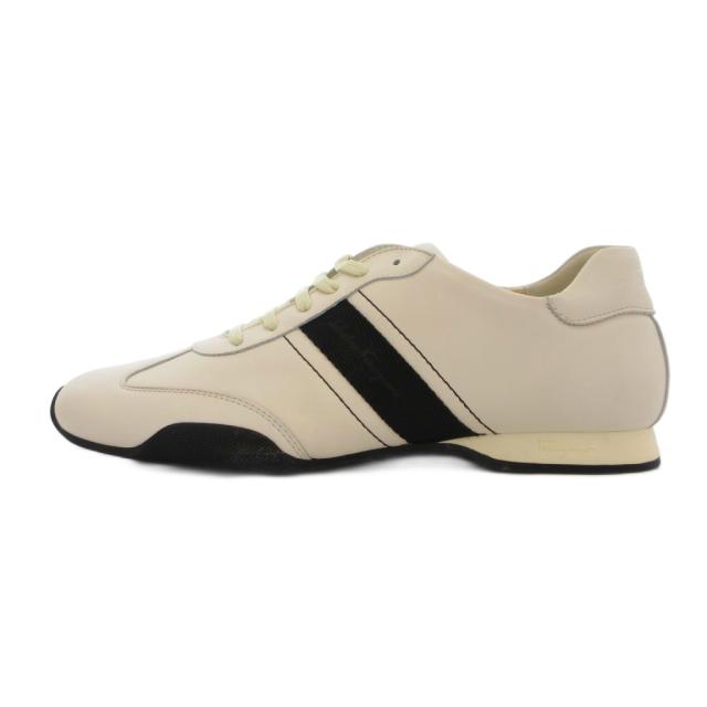【中古】サルヴァトーレフェラガモ Salvatore Ferragamo ラインスニーカー シューズ レザー 10 ホワイト系 /UO