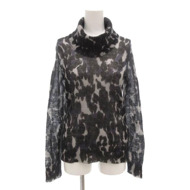 【中古】ヒステリックグラマー HYSTERIC GLAMOUR ニット セーター F 長袖 モヘヤ 薄手 迷彩柄 カモフラ 総柄