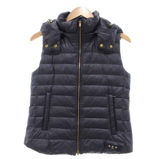 【中古】タトラス TATRAS ALBIZIA ダウンベスト ナイロン フード付き 1 ネイビー LTA18S4663 /UO レディース