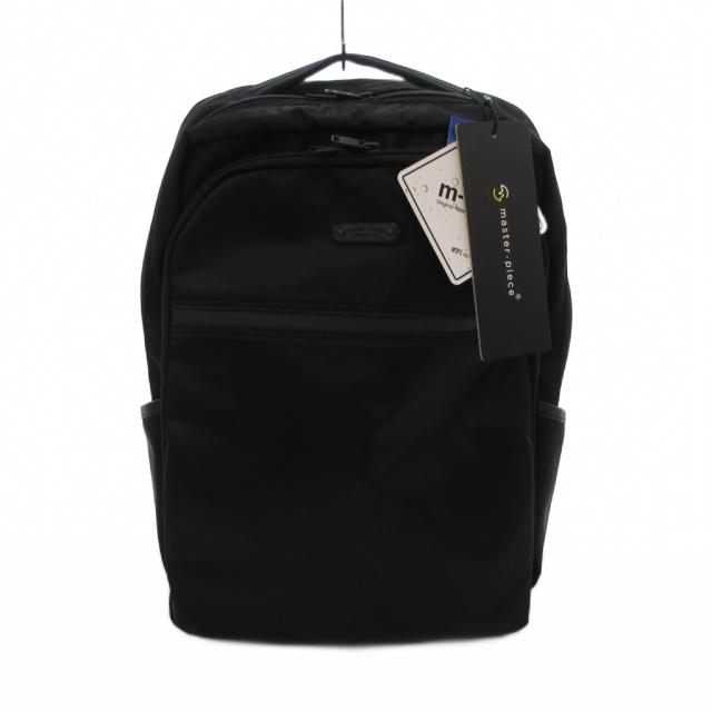 【中古】未使用品 マスターピース MASTERPIECE タグ付き Result バックパック m-coat ナイロンツイル 黒 ブラック