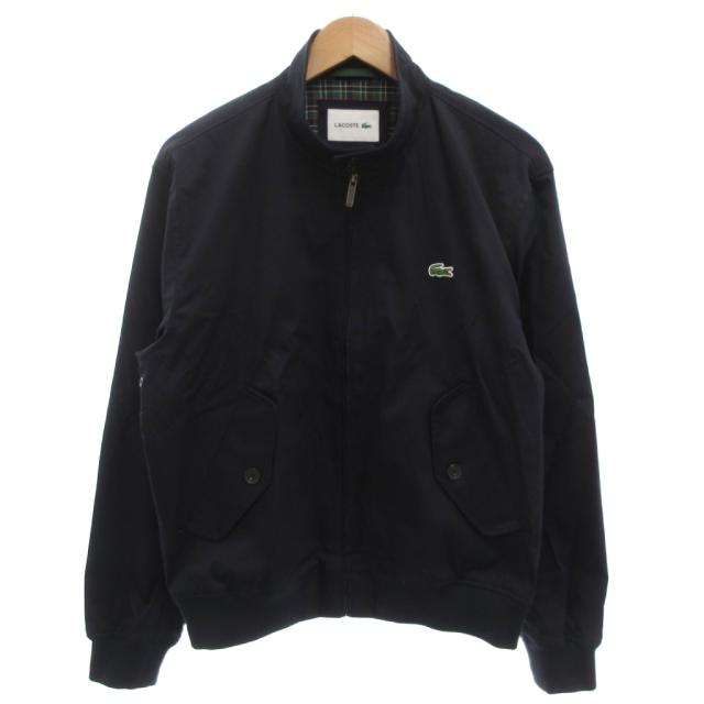 【中古】ラコステ LACOSTE 撥水ハリントンジャケット スタンドカラー ブルゾン  S/M 紺 ネイビー /FF メンズ