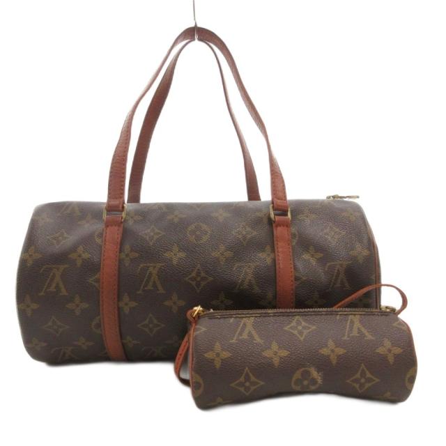 【中古】ルイヴィトン LOUIS VUITTON 旧型 モノグラム パピヨン 30 ハンドバッグ ミニボストン 肩掛け ポーチ付き