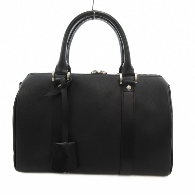 【中古】MB ハイエンドレザーショルダーバッグ ミニボストン 牛革 ブラック /UO メンズ