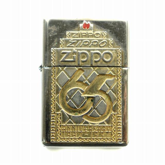 【中古】ジッポー ZIPPO 65周年記念モデル 65th Anniversary MODEL 1932-1997 オイルライター シルバー色 ゴールド色の通販はau PAY マーケット ...