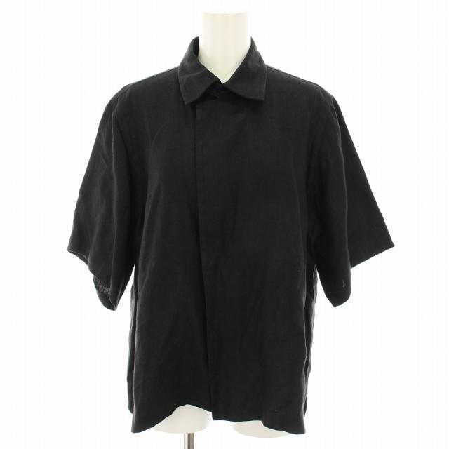 【中古】ワイズ Y's ヨウジヤマモト シャツ ブラウス 半袖 3 黒 ブラック /YT レディース