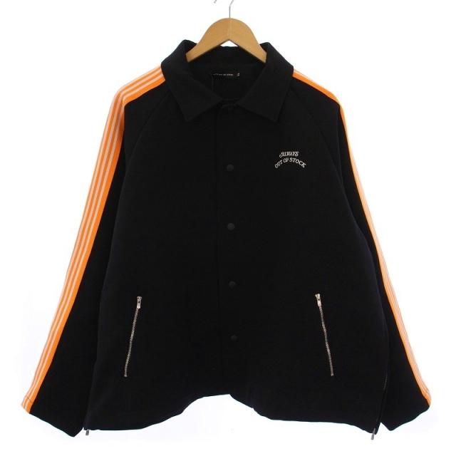 【中古】未使用品 ALWAYS OUT OF STOCK 24AW SIDE PATCH TRACK TAILORED JACKET トラックジャケット XL 黒 メンズ
