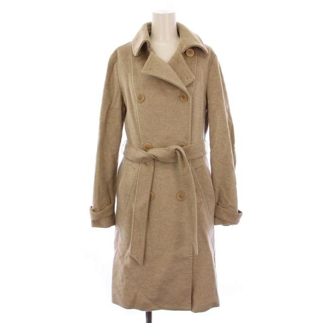 【中古】マックスマーラステュディオ Max Mara Studio チェスターコート ロング I38 ベージュ レディース