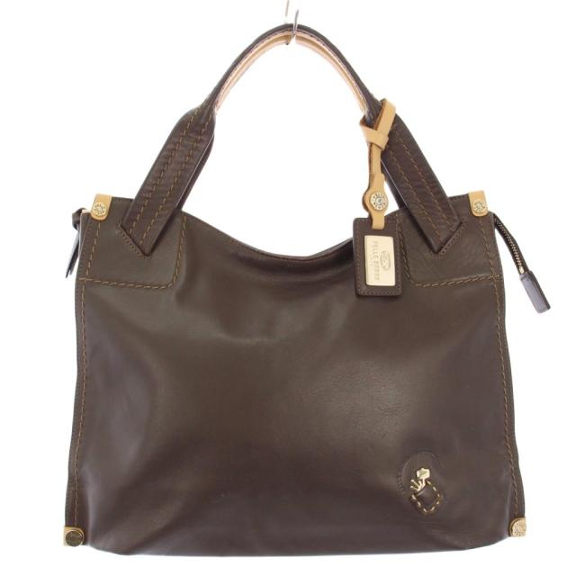 【中古】ペレボルサ PELLE BORSA ハンドバッグ レザー ブラウン /TK レディース