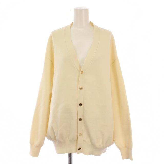【中古】ミューズ ドゥーズィエム クラス Heartrich カーディガン ニット 長袖 Vネック ウール F アイボリー