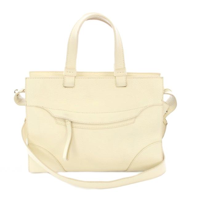 【中古】フルラ FURLA メラヴィリア MERAVIGLIA  ハンドバッグ ショルダーバッグ 2WAY レザー 白 /TK レディース