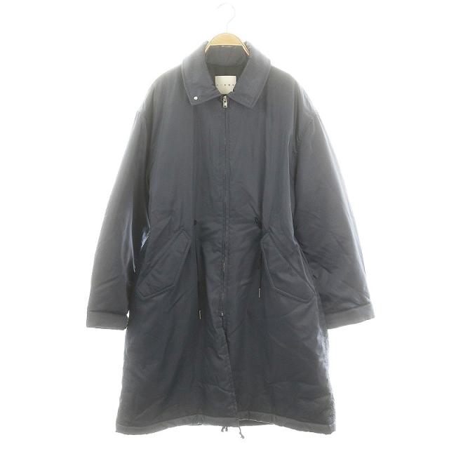 【中古】チノ CINOH STUDIOS別注 ナイロン ロング コート ブルゾン 中綿ジャケット ブルーグレー 36 S M ネイビーの通販はau PAY マーケット - ブランド古着の ...