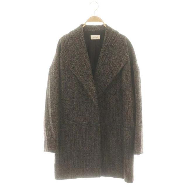 【中古】デプレ トゥモローランド ウールスラブミックスワイドカラーショートコート アウター 総裏地