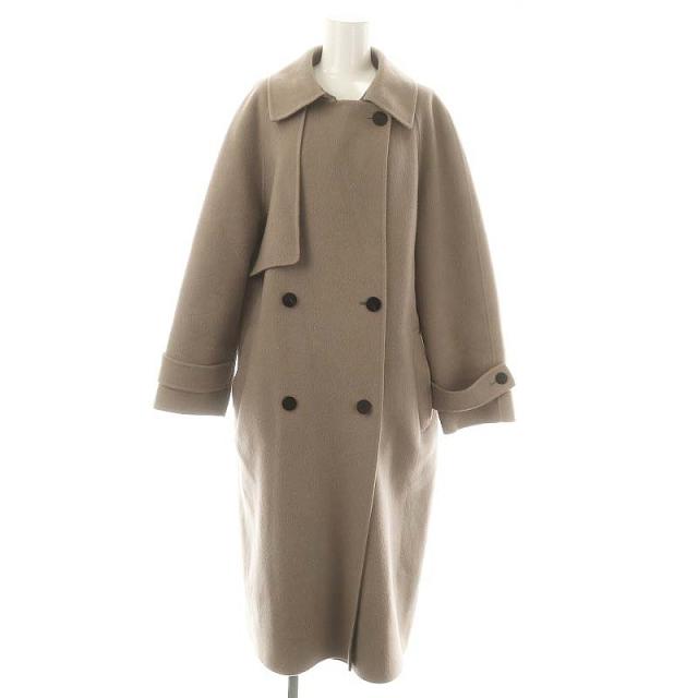 【中古】セオリーリュクス New Motion Boheli ロングコート アウター ダブル ウール カシミヤ混 38 グレー モカ