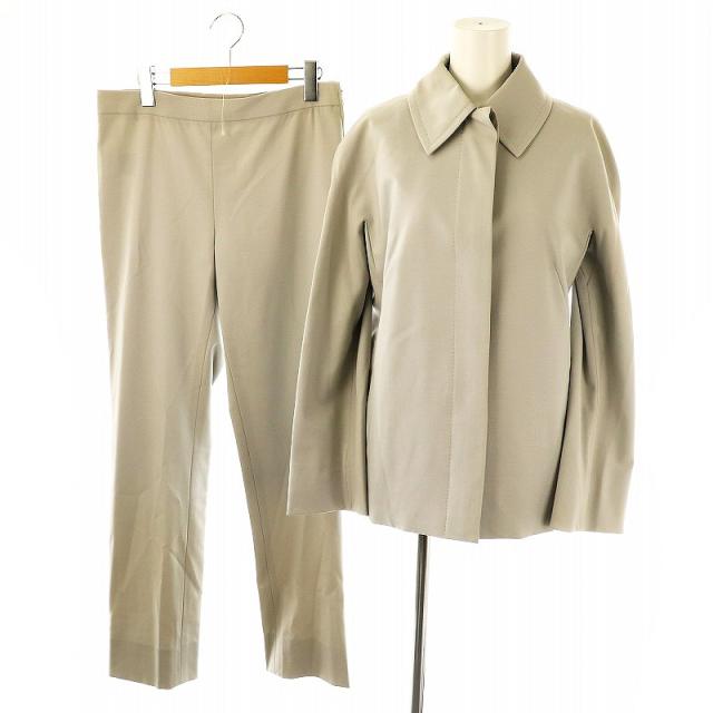 【中古】ルイヴィトン ウール 比翼ボタンジャケット パンツスーツ シングル ジップフライ 38 グレー