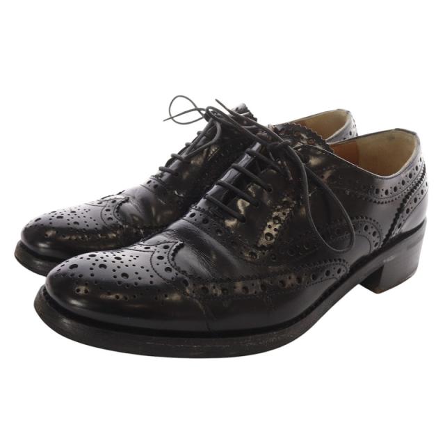 【中古】チャーチ メダリオンレザーシューズ レザー 36 23cm 黒 /SR39 レディース