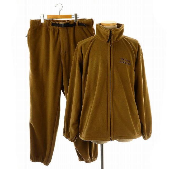 【中古】ザエンノイプロフェッショナル 24AW Polartec Fleece Set Up ブルゾンジャケット パンツ XL 茶 メンズ