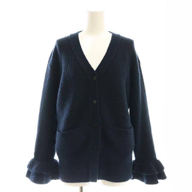 【中古】マルティニーク martinique 24SS ウールブークレーカーディガン Vネック ネイビー /DF ■OS レディース