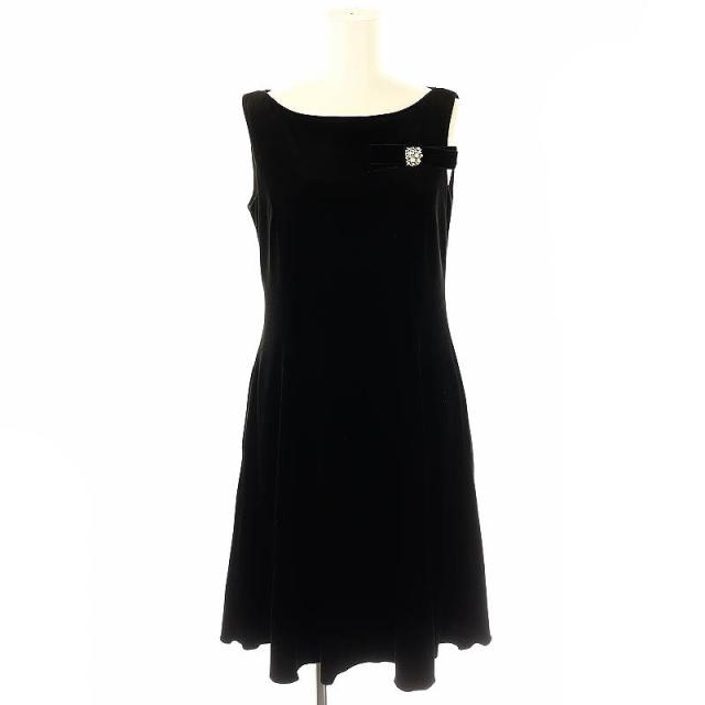 【中古】ベロアノワール バイ フォクシー ニューヨーク ドレス ワンピース マンハッタンリボンブローチ付き