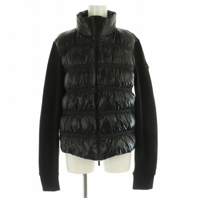 【中古】モンクレール MONCLER 24AW ZIP UP CARDIGAN カーディガン ダウンジャケット ジップアップ M 黒