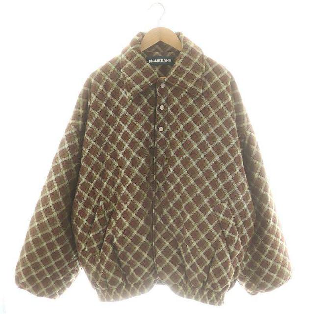 【中古】ネイムセイク FAMILYMASTERSチェック柄中綿ジャケット ブルゾン L 茶 /MI ■OS ■SH メンズ
