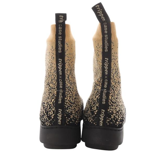 中古】トリッペン ソックスブーツ グラデーション 35 黒 べージュ /SR