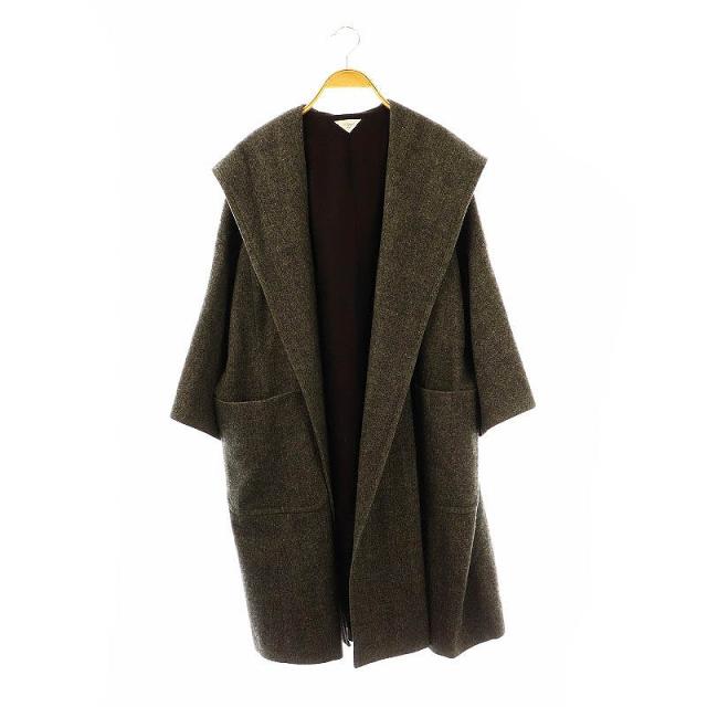 【中古】ミマ Mima ELIZABETH ウール コート フード グレー /MI ■OS レディース