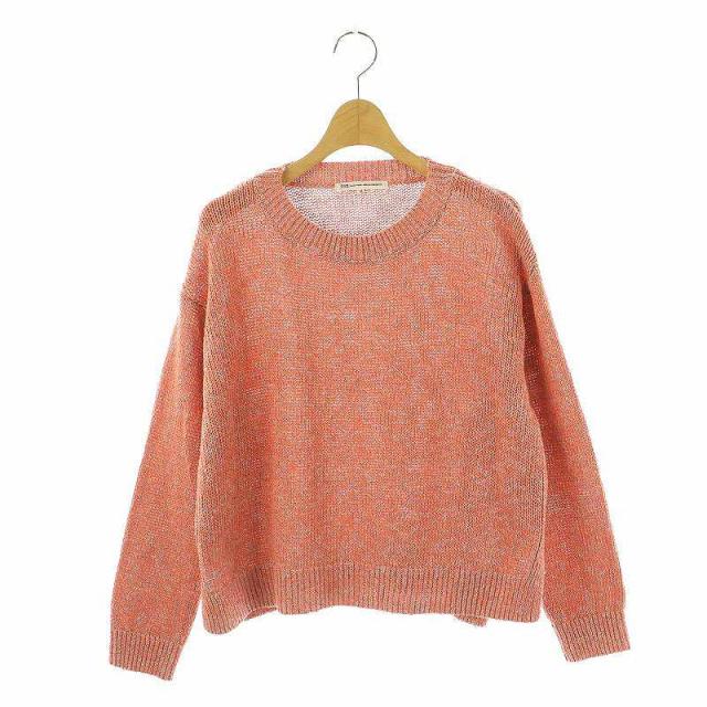 【中古】23区 オンワード樫山 25SS コットンルレックスリリーカラーニットトップス セーター ラメ 38