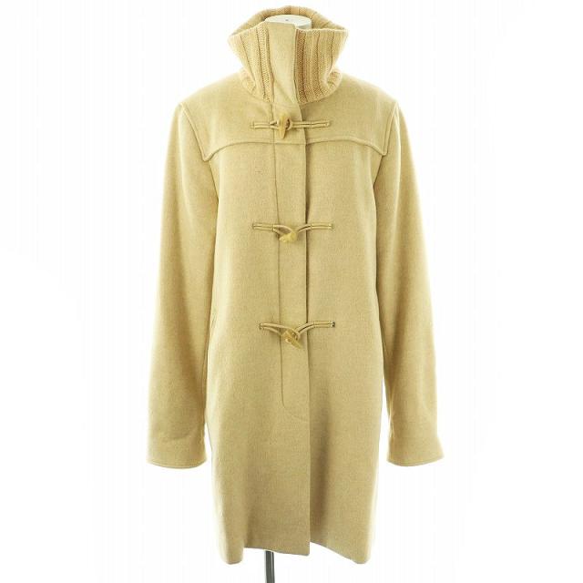 【中古】ヘルノ HERNO ウール ダッフルコート ジップアップ ロング 42 ベージュ /HK ■OS レディース