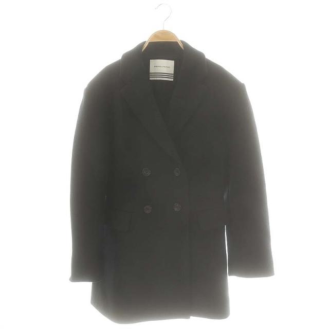 【中古】ボーダーズアットバルコニー 23AW super140メルトンテーラードハーフコート アウター ダブル