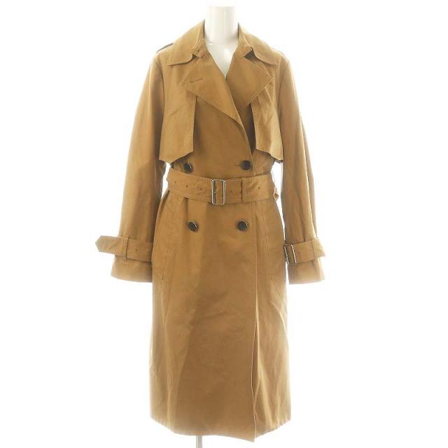 【中古】チノ CINOH トレンチコート ロング ベルト付き 36 茶 /MI ■OS レディース