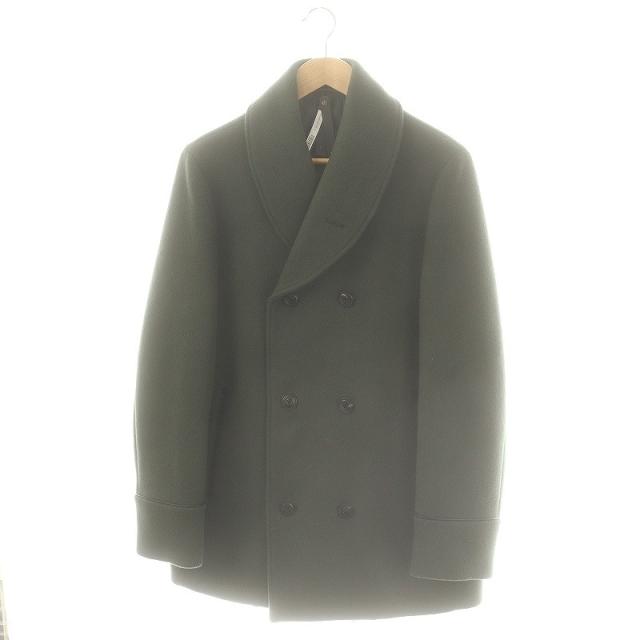 【中古】未使用品 ダブルジェイケイ wjk 1870 wo03cメルトンコートダブルコート ウール L ダークグリーン ■SH メンズ