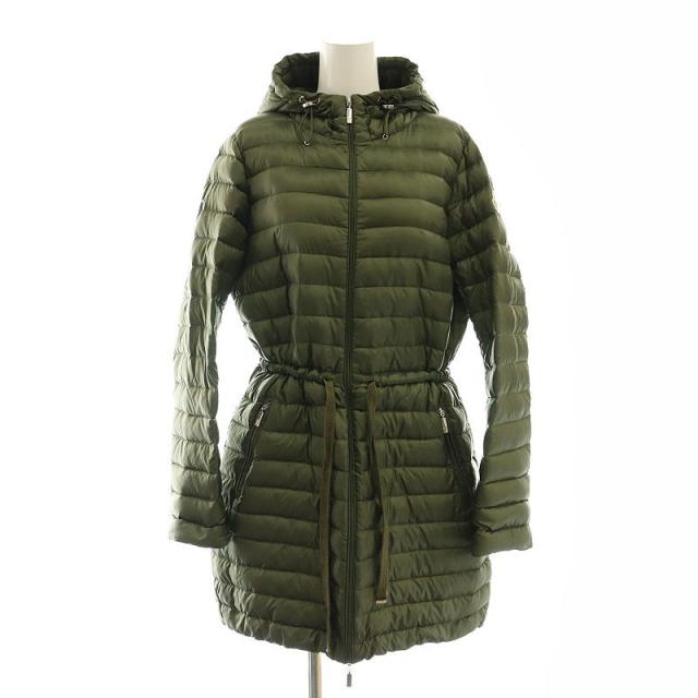 【中古】モンクレール MONCLER AURE ダウンコート ナイロン 1 カーキ /MI ■OS レディース