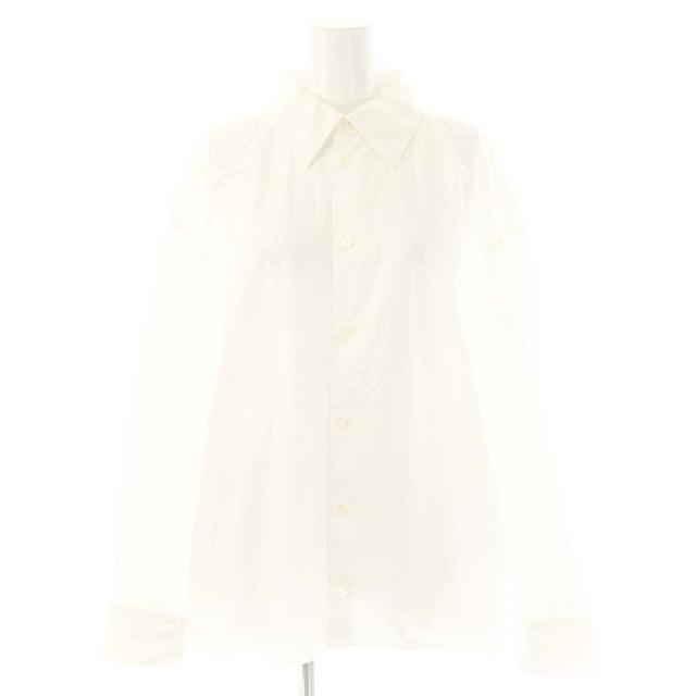 【中古】マルニ MARNI 24AW バックフレアシャツ 長袖 40 オフホワイト CAMA0593UD /DO ■OS レディース