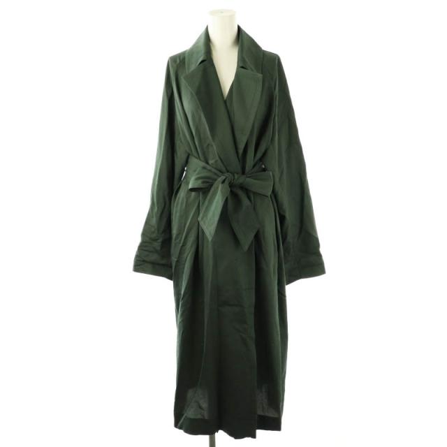 【中古】カオス ジェントルマン レディ エクセレントコート スプリングコート ロング F ダークグリーン レディース