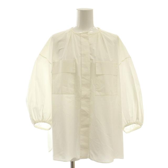 【中古】ドゥロワー Drawer ポケットブラウス 長袖 38 オフホワイト /DO ■OS レディース
