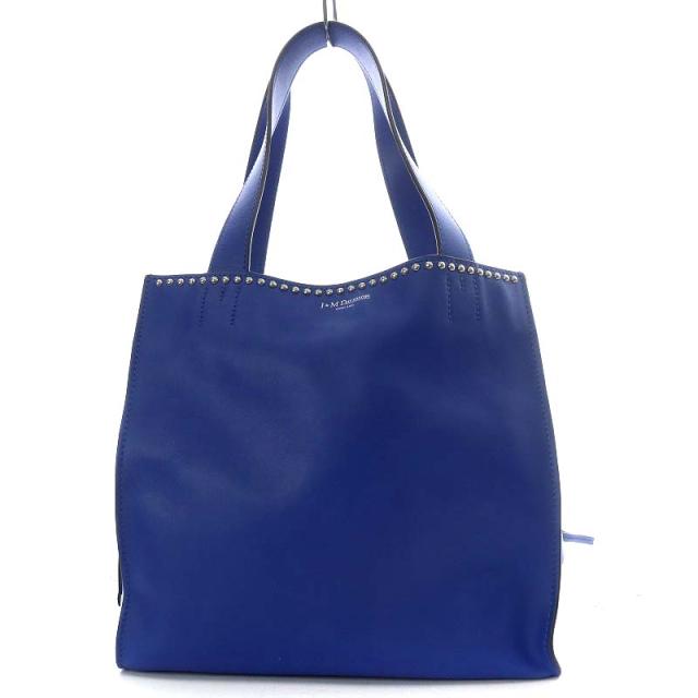 【中古】ジェイ&エムデヴィッドソン J&M Davidson 1514N(HP) BELL S WITH STUDS トートバッグ ハンドバッグ ブルー