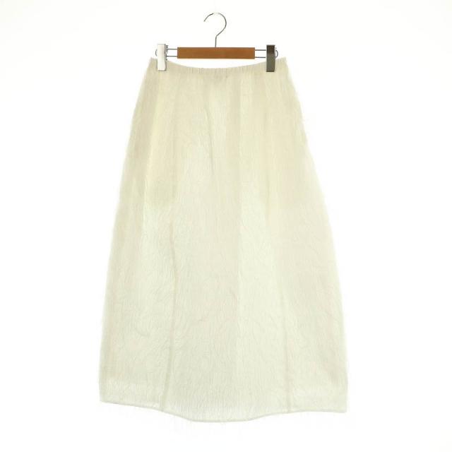 【中古】ドゥロワー Drawer 25 SUMMER  フリンジドロストスカート 36 白 /MI ■OS レディース