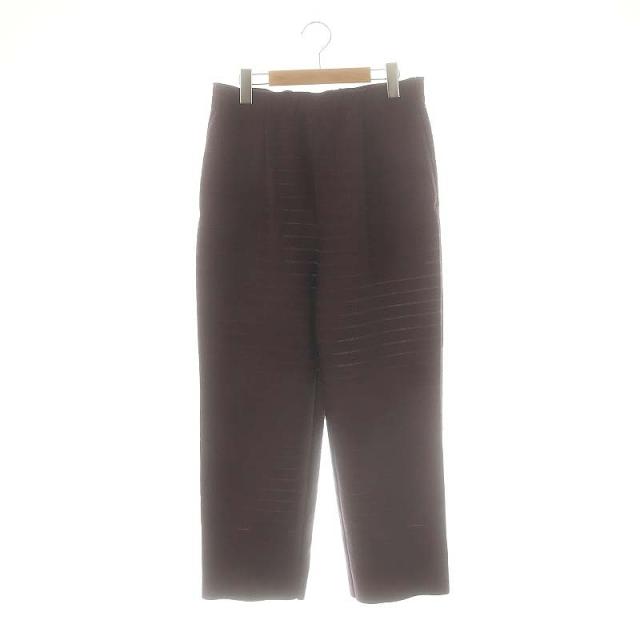 【中古】イッセイミヤケ ISSEY MIYAKE 23SS ウエストゴム ワイドパンツ 2 紫 /MI ■OS レディース