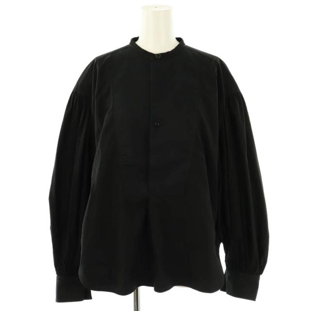 【中古】トゥモローランド B 23AW コットンタイプライター ボザムシャツ ブラウス 長袖 F 黒 48-01-34-01006