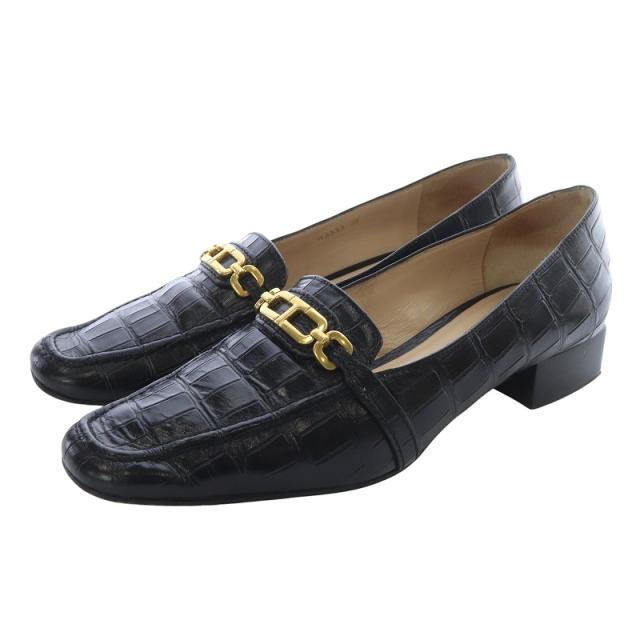 【中古】トムフォード カーフレザー ビット付 Whitney ローファー 37 黒 ブラック W3333 /SR4 レディース