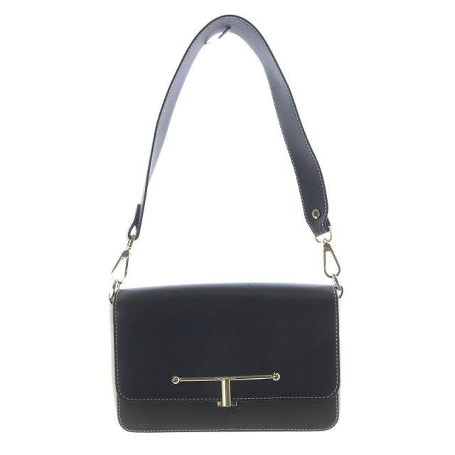 【中古】ストラスベリー STRATHBERRY メルヴィル ショルダーバッグ 黒 ブラック 緑 べージュ /SR3 レディース