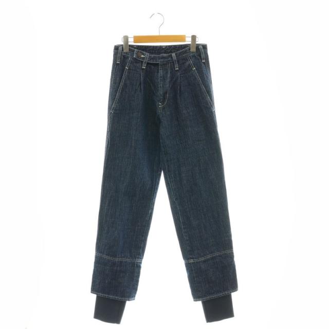 【中古】ワイズ Y's ヨウジヤマモト YP-P11-011 デニムパンツ テーパード フェイクレイヤード 1 ネイビー メンズ