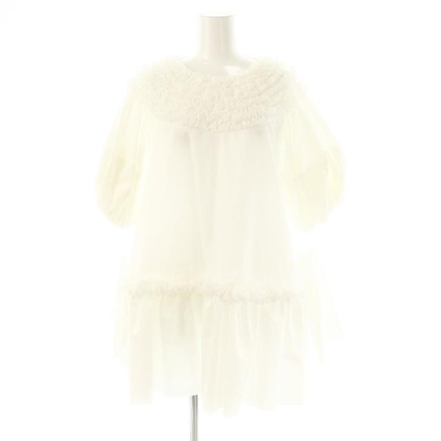 【中古】未使用品 ロージーモンスター gorgeous mini frill tunic チュニック ブラウス F ホワイト レディース