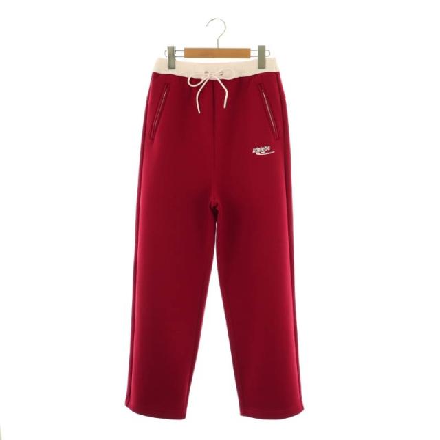 【中古】シンゾーン Shinzone 25SS AIR TRACK PANTS トラックパンツ ワイドシルエット SO レッド /DF ■OS レディース